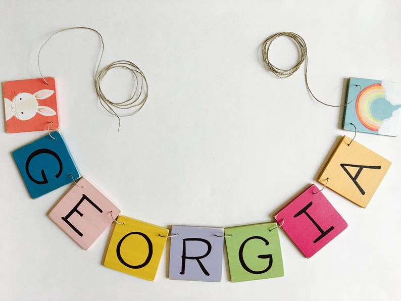 Name Banner Custom Name Banner Wooden Name Banner Create a - Etsy