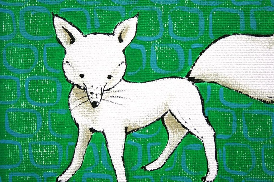 The White Fox Print 8x10 - Etsy