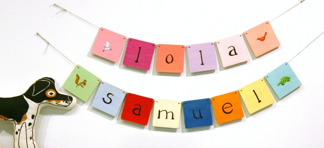 Name Banner With 5 Letters - Etsy