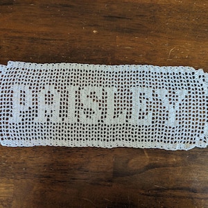 Custom Handmade Crocheted Name Doily - Etsy