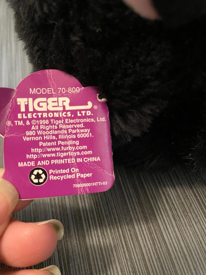 Rare! Hazel Eyes Vintage 1998 Furby Witches Cat Black With Tag Working ...