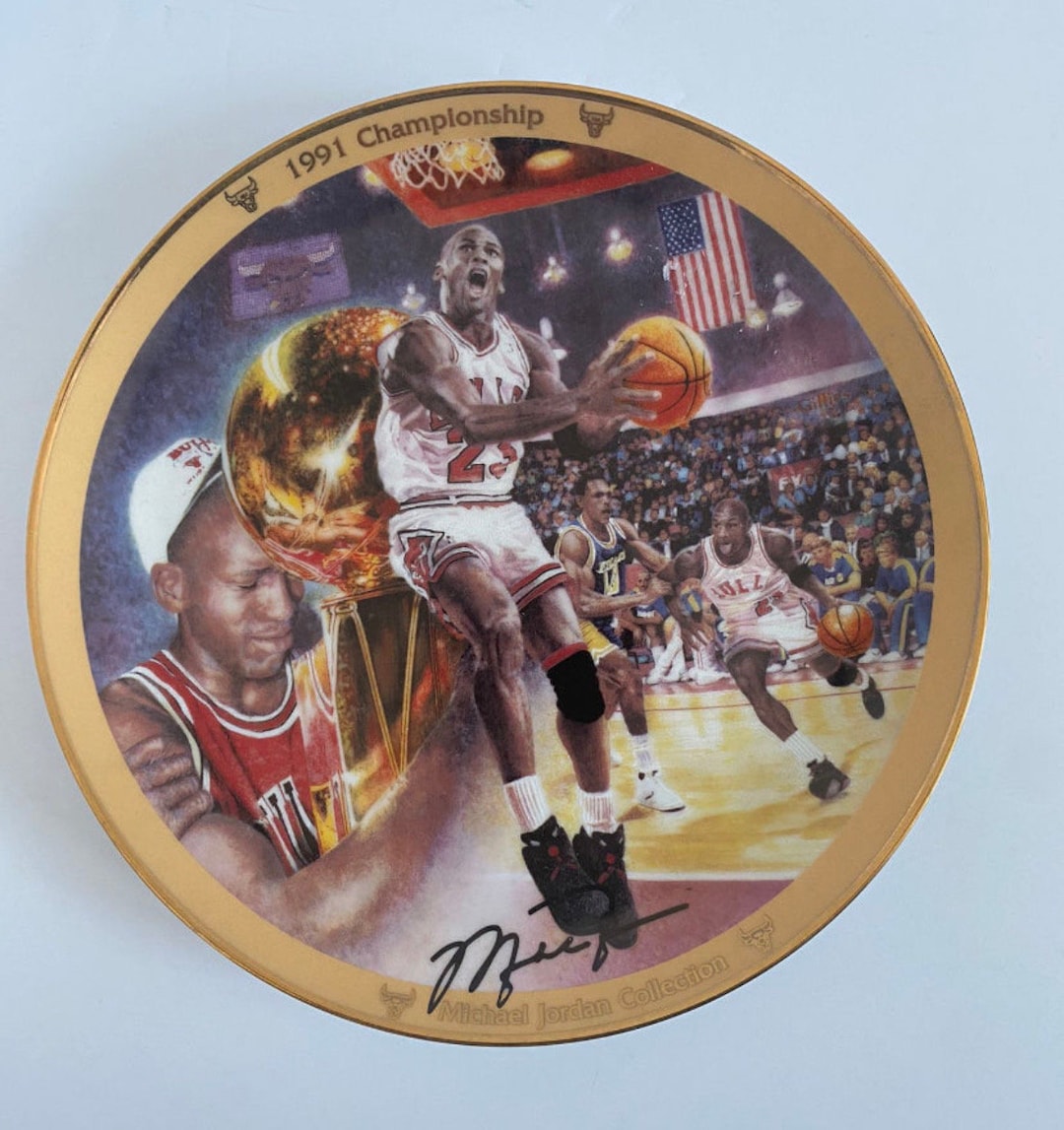 Michael Jordan 1991 Commemorative Championship Plate Limited Edition ...