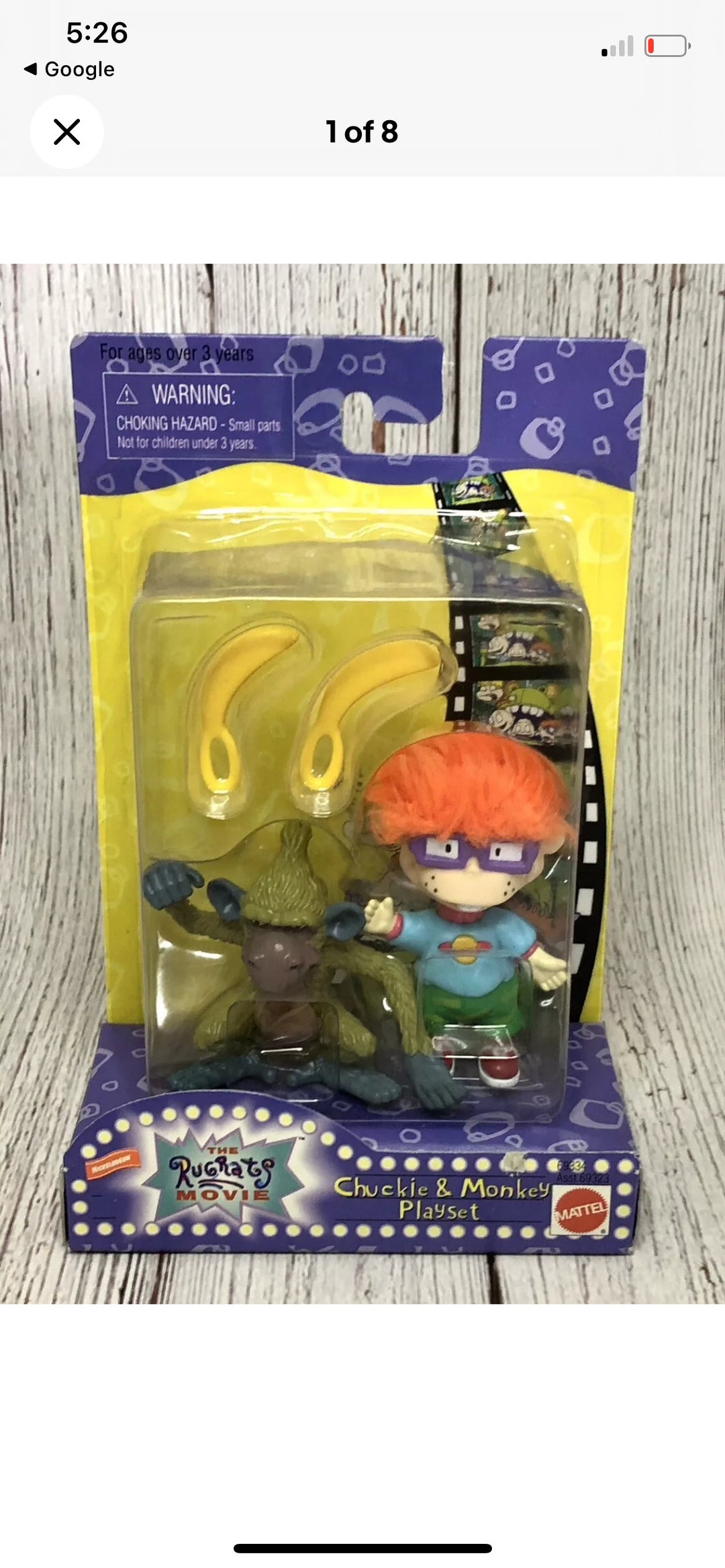 Rare the Rugrats Movie Chuckie & Monkey Playset Nickelodeon Collectible ...