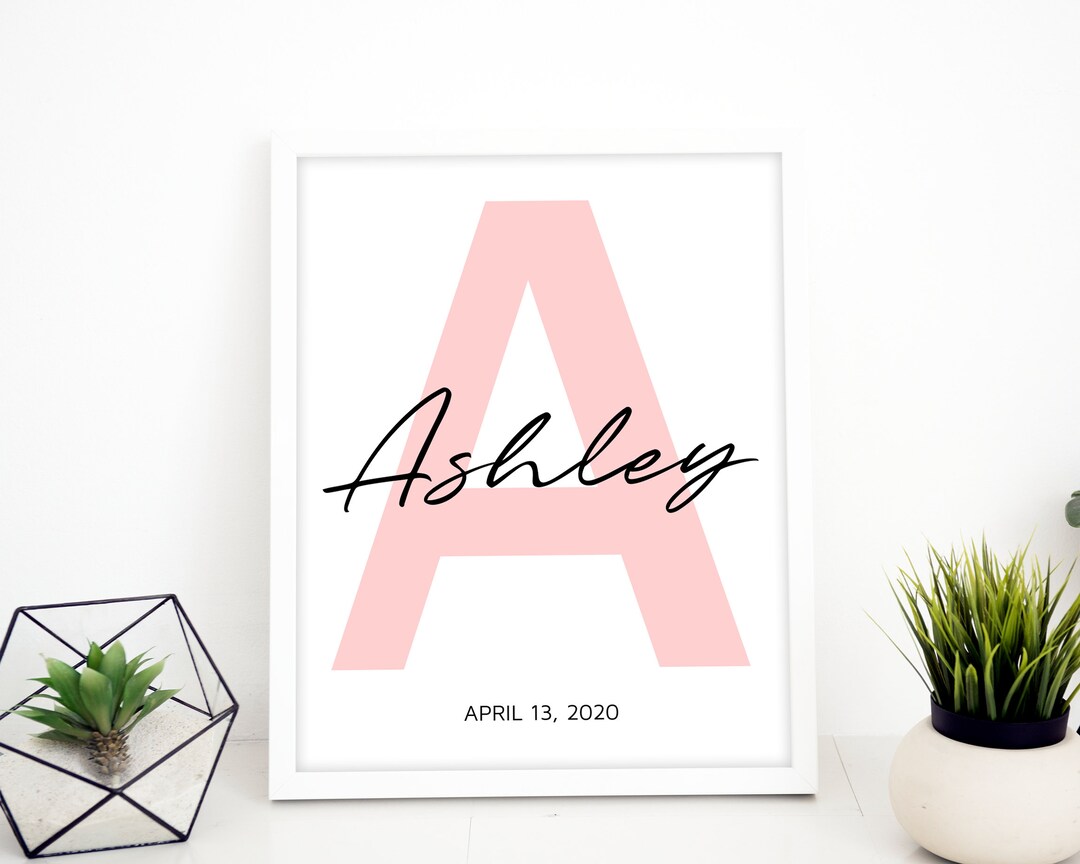 Custom Initial Print, Name Printable, Personalized Name Print ...
