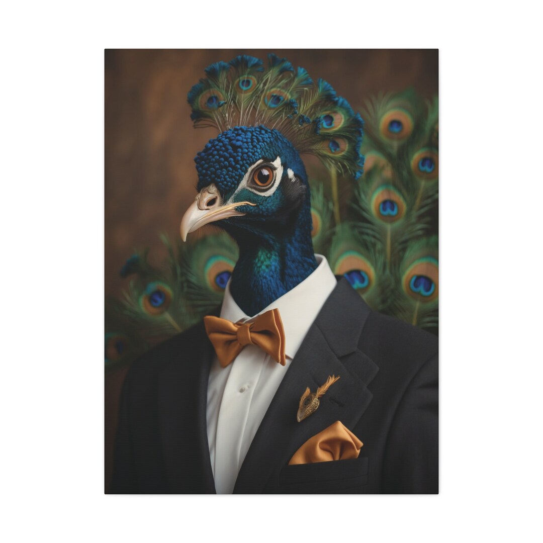 Renaissance Stye Portrait of a Peacock - Etsy