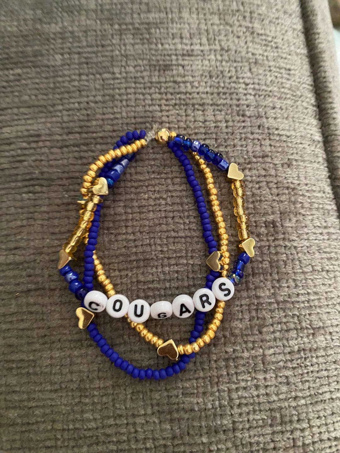 Beaded School Mascot Bracelet - High School Mascot Bracelet - School ...