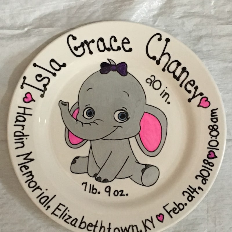 Elephant Plate - Etsy