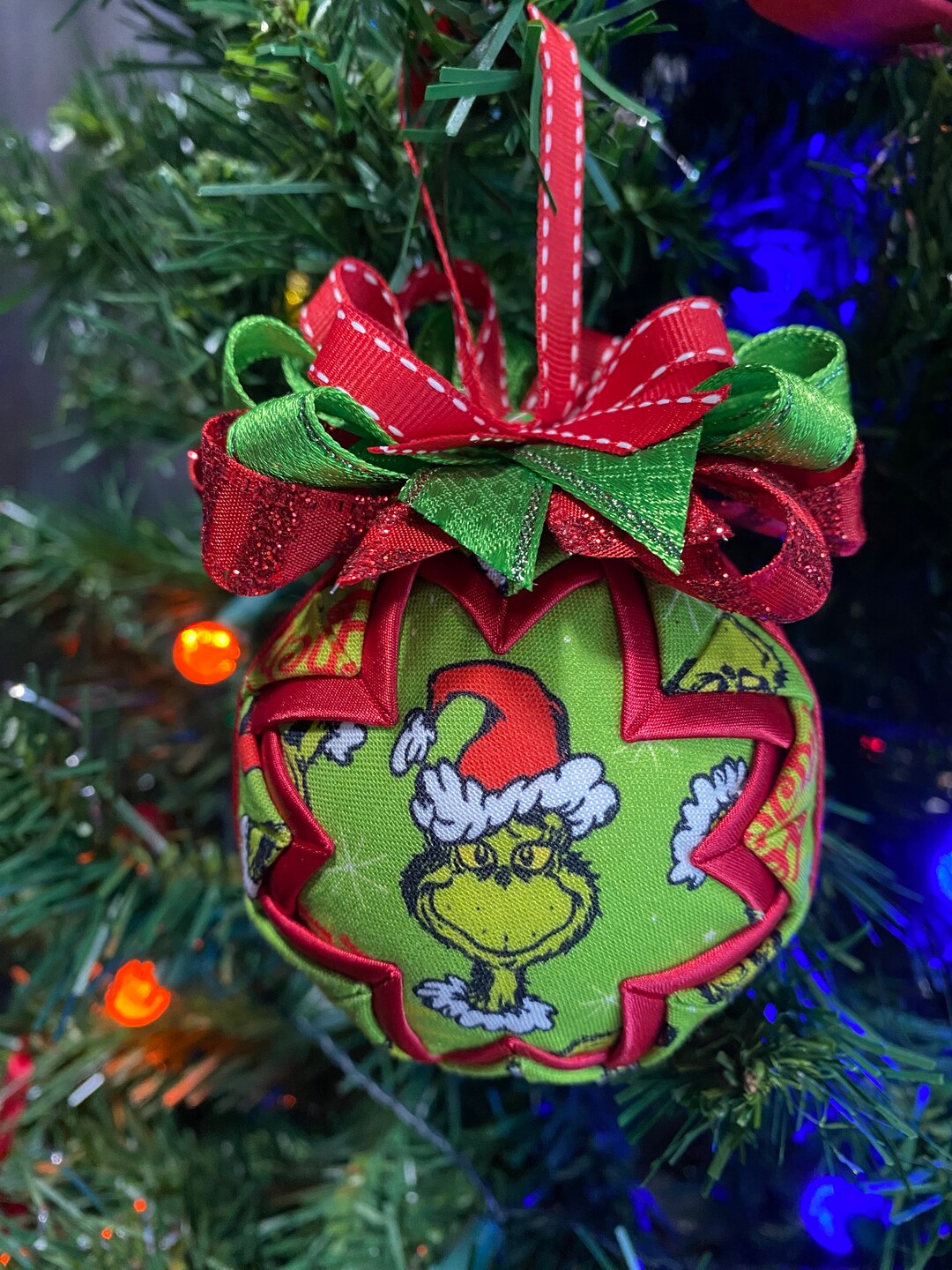 Quilted Star Christmas Ornament - Grinch Christmas Ornament - Hostess ...