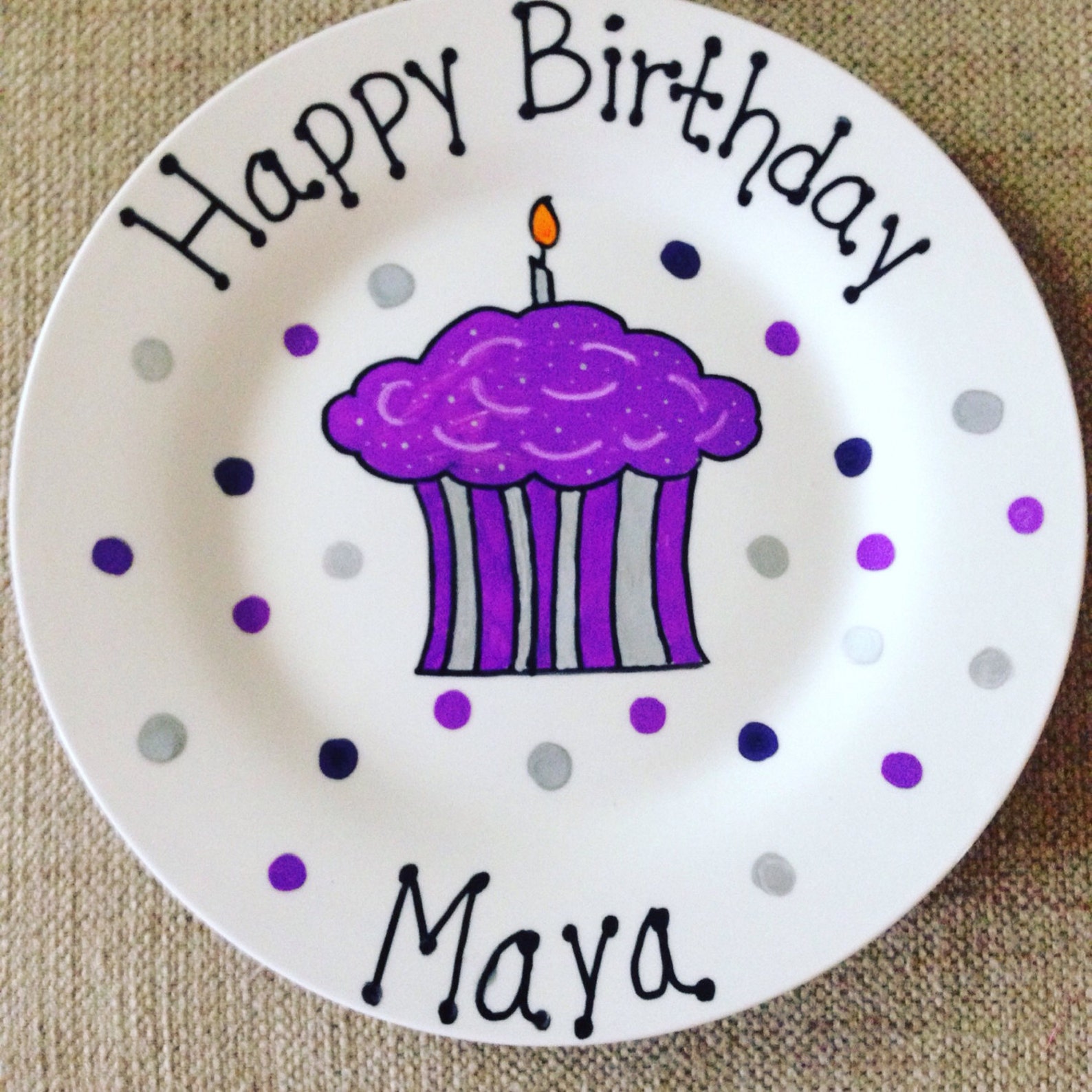 Happy Birthday Plate Personalized Plate for Kids Hand - Etsy