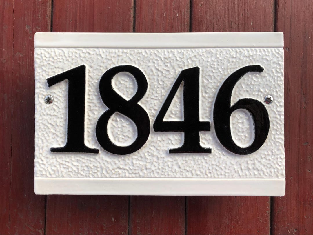 Rectangular Circa Year Plaque House Sign / Custom Handcrafted Ceramic ...