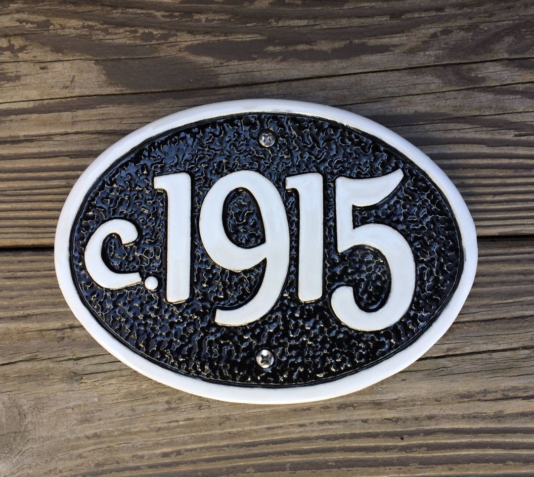 Small Historic House Year Circa Placard Sign / Custom Handcrafted ...