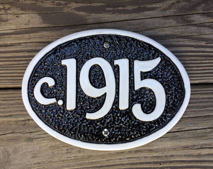 Small Historic House Year Circa Placard Sign / Custom Handcrafted ...