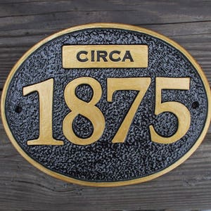 House or Business Year Established/circa/built Placard Sign / Custom ...
