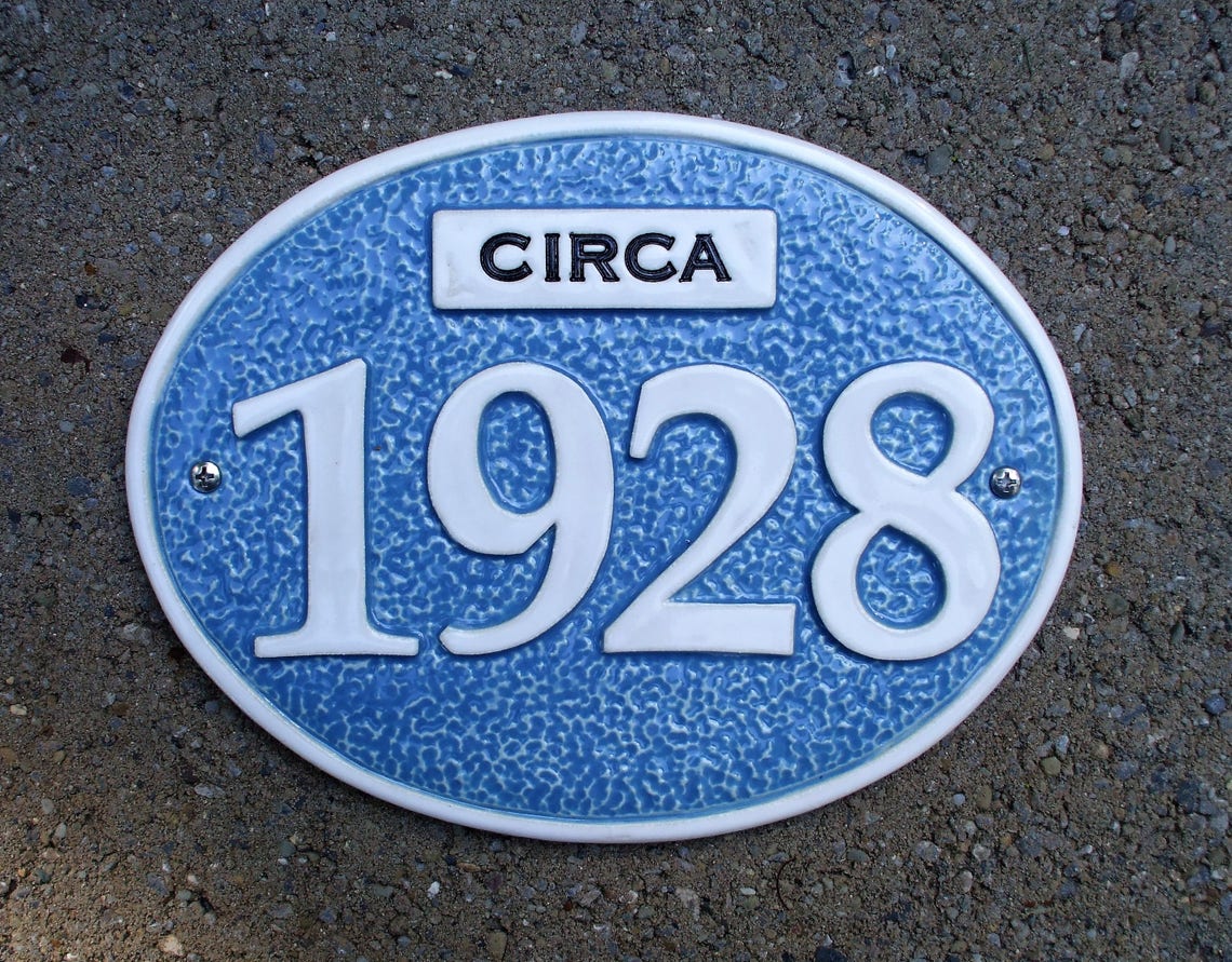 House or Business Year Established/circa/built Placard Sign / - Etsy