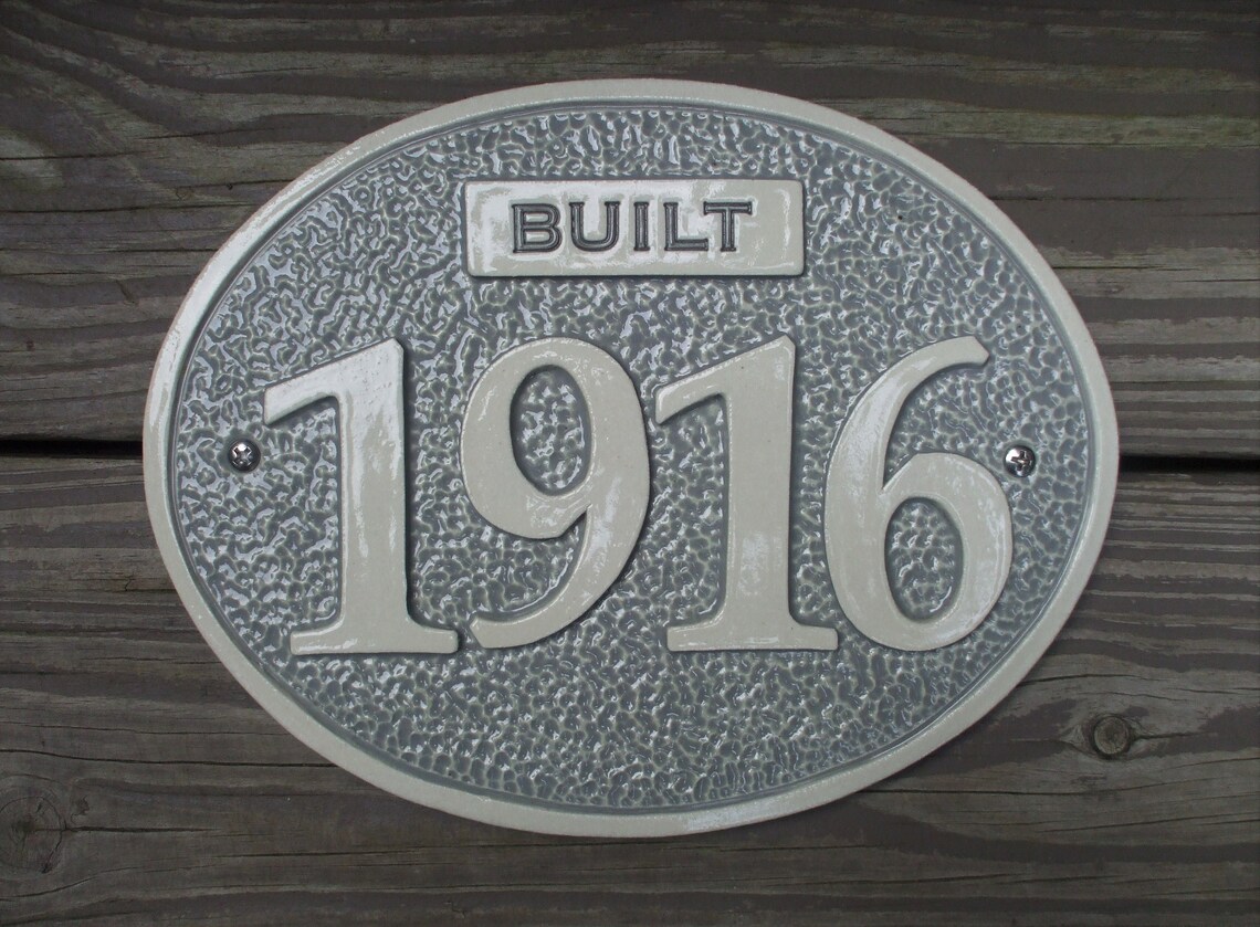 House or Business Year Established/circa/built Placard Sign / - Etsy