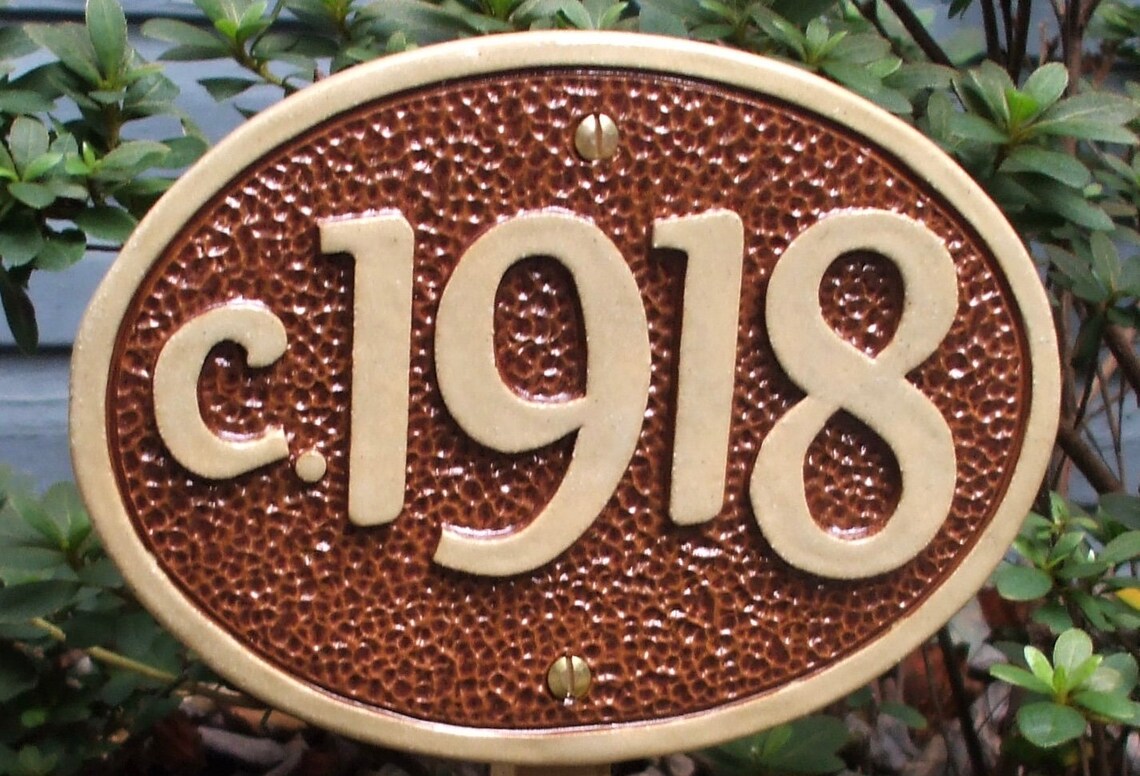 House or Business Year Established/circa/built Placard Sign / - Etsy