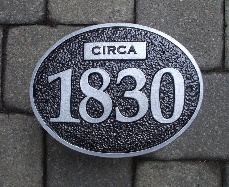 House or Business Year Established/circa/built Placard Sign / - Etsy