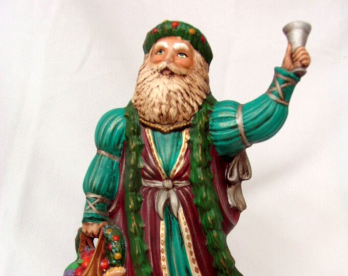 Old World English Santa Handpainted Acrylic Antiqued Ceramic | Etsy