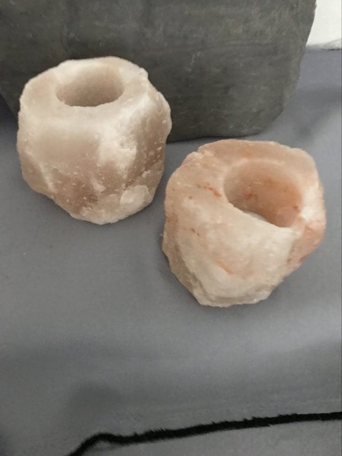 Himalayan Salt Rough Candle Holder - Etsy