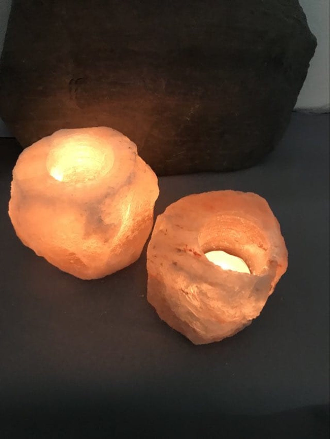 Himalayan Salt Rough Candle Holder - Etsy