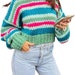 Jumper Pattern, Striped Swater Pattern, Knit Sweater Pattern, Knitting ...