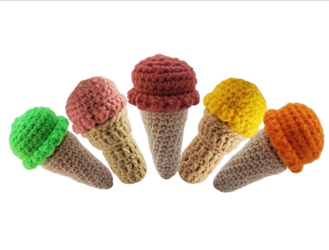 DIGITAL Ice Cream Shop Crochet Pattern, Kids Toy, Crochet Ice Cream ...