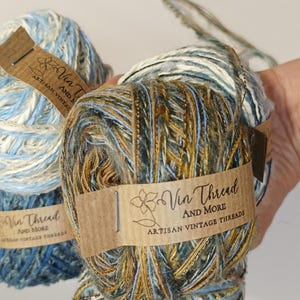 Bundle of Upcycled Multicolor Yarn, Mystery Box of Colorful Yarn. Dusty ...