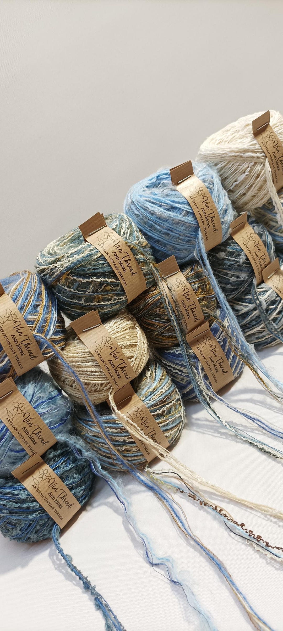 Bundle of Upcycled Multicolor Yarn, Mystery Box of Colorful Yarn. Dusty ...