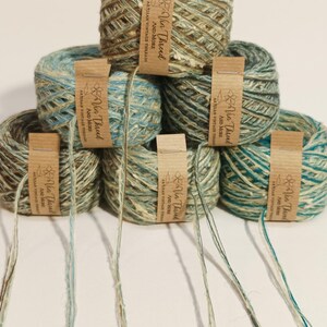 Bundle of Upcycled Vintage Threads in Rustic Teal and Brown Colour ...