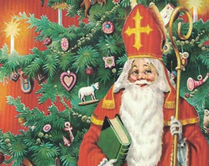 5 Germany Postcards Sinterklaas Santa Claus Christmas Five Matching ...