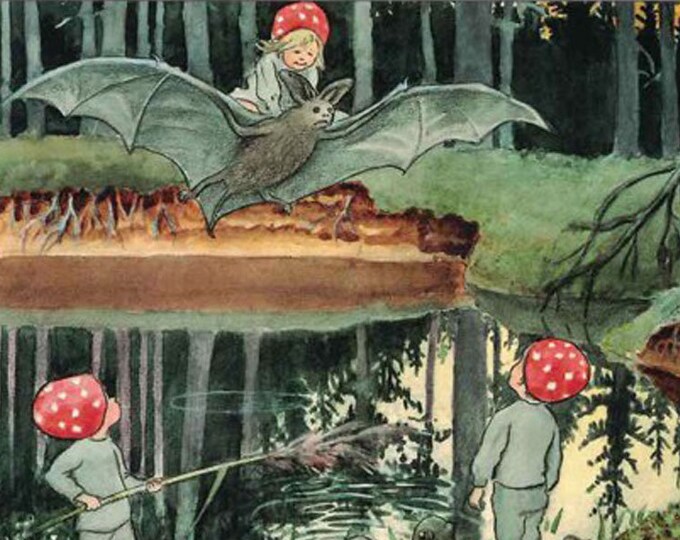 5 Sweden Swedish Postcards Charming Scenes Five Matching Tomte - Etsy