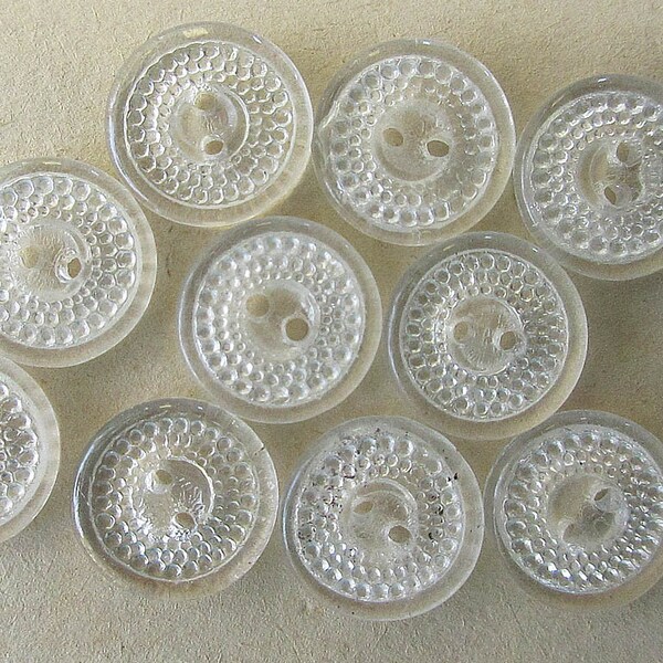 Clear Glass Buttons - Etsy