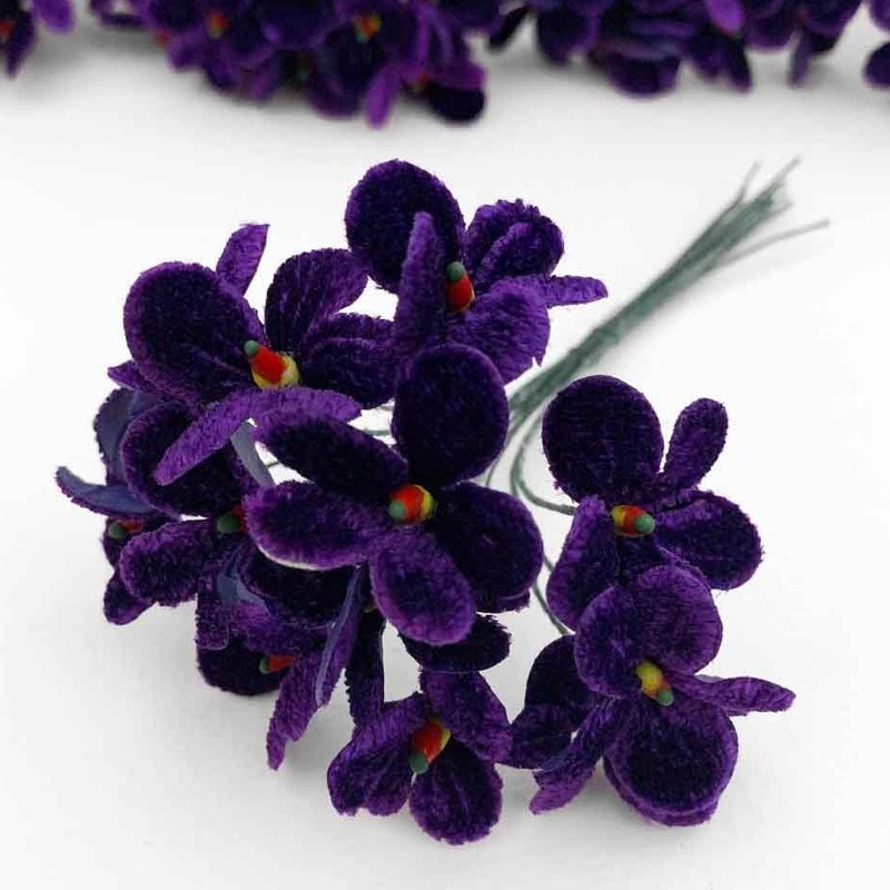 Violet Silk Flowers - Etsy