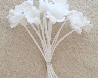 White fabric flower | Etsy