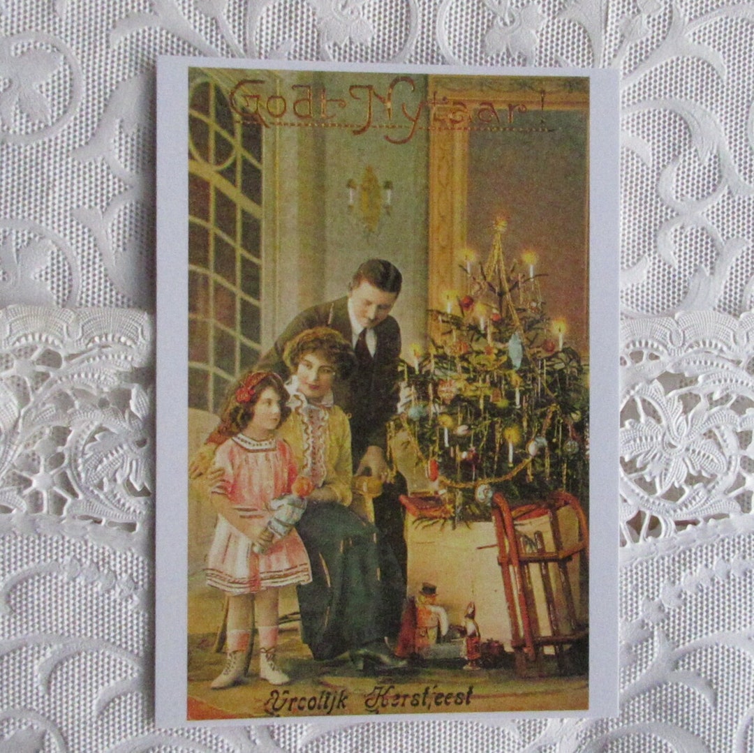 5 Holland Dutch Postcards Vintage Style Christmas One Design Cards ...