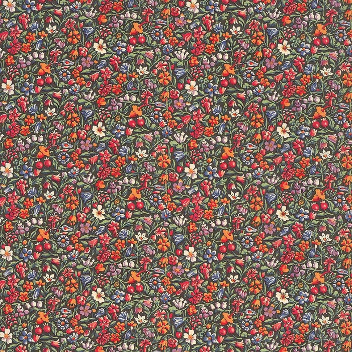 2 Sheets Italy Florentine Italian Paper Petite Black Floral ~ Carta ...