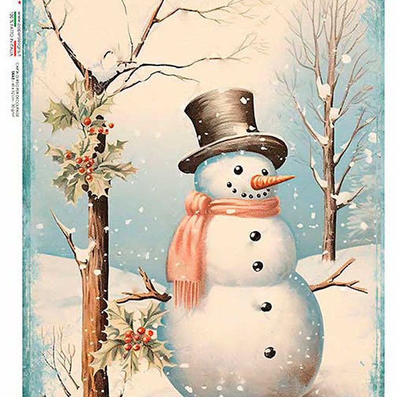 Paper Snowman - Etsy