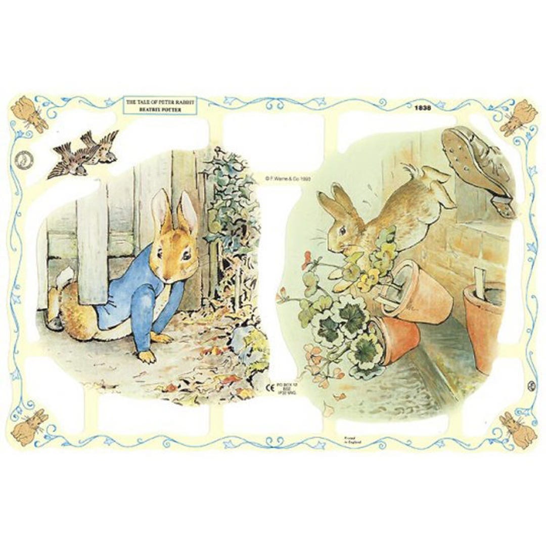Vintage England Beatrix Potter Die Cut Paper Scraps Peter Rabbit Out of ...