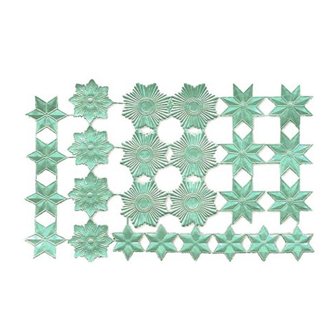 Dresden Trim Germany 26 Assorted Aqua Dresden Paper Foil Stars DFW749SF ...