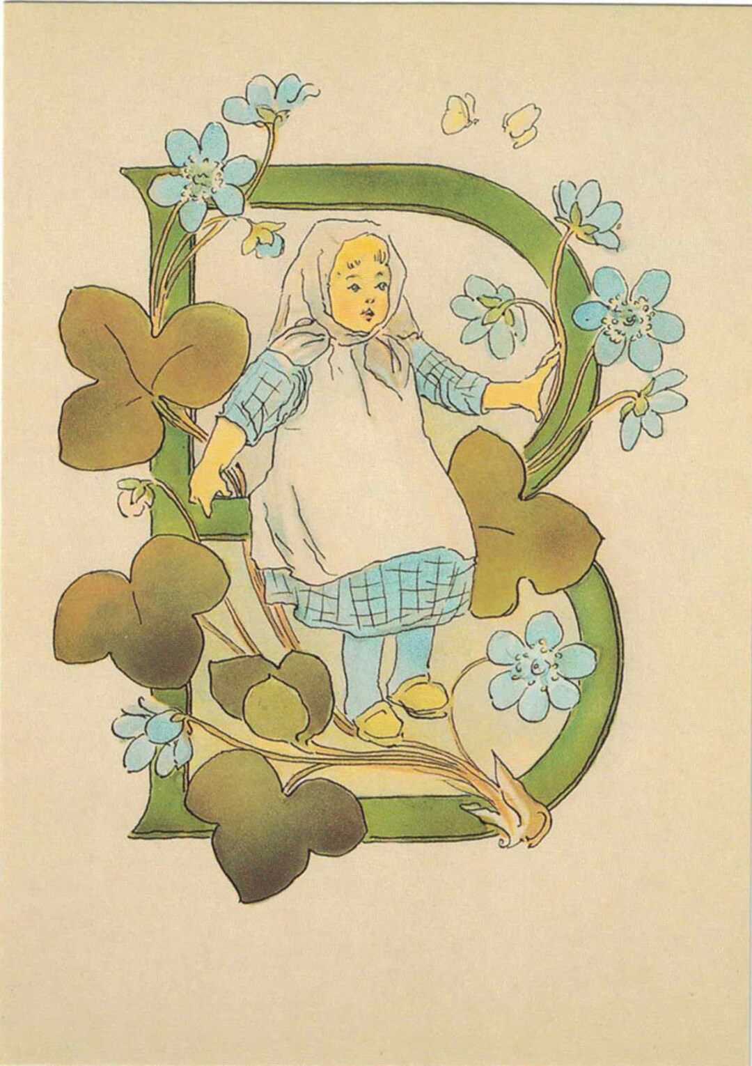 3 Sweden Alphabet Letter B Postcards Charming Swedish Three Matching ...