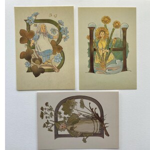 3 Sweden Alphabet Letter H Postcards Charming Swedish Three Matching ...