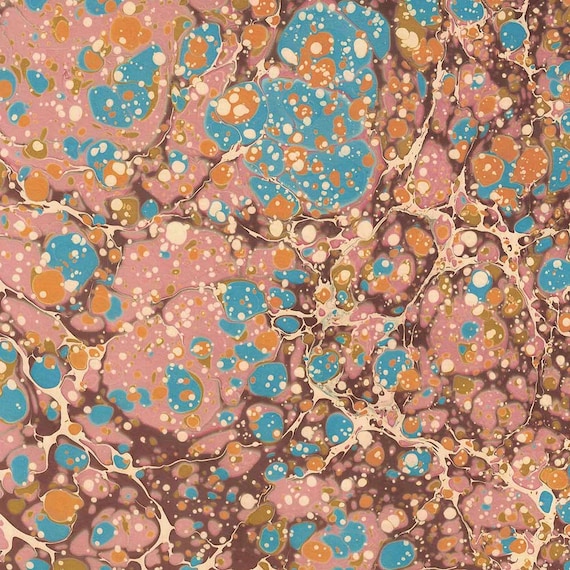 Hand Marbled Paper Stone Marble Pattern in Mauve and Brown - Etsy