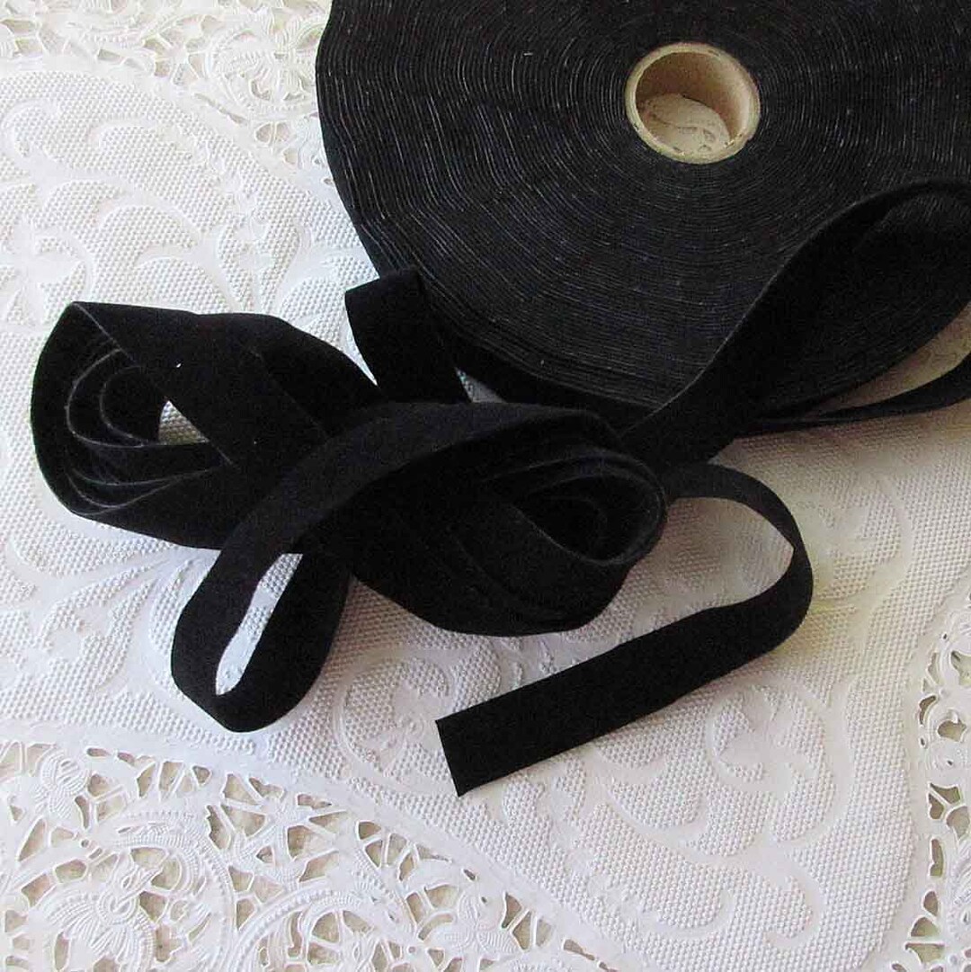 10 Yards Double Sided Vintage Velvet Ribbon Trim Black 5/8" Wide ...