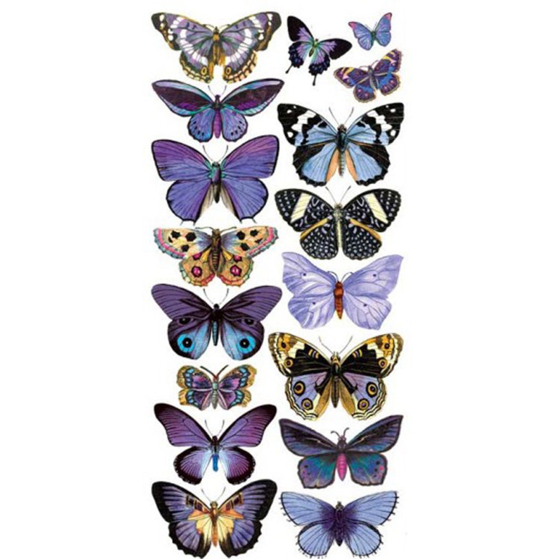 3 Sheets Self Adhesive Butterfly Stickers Colorful - Etsy