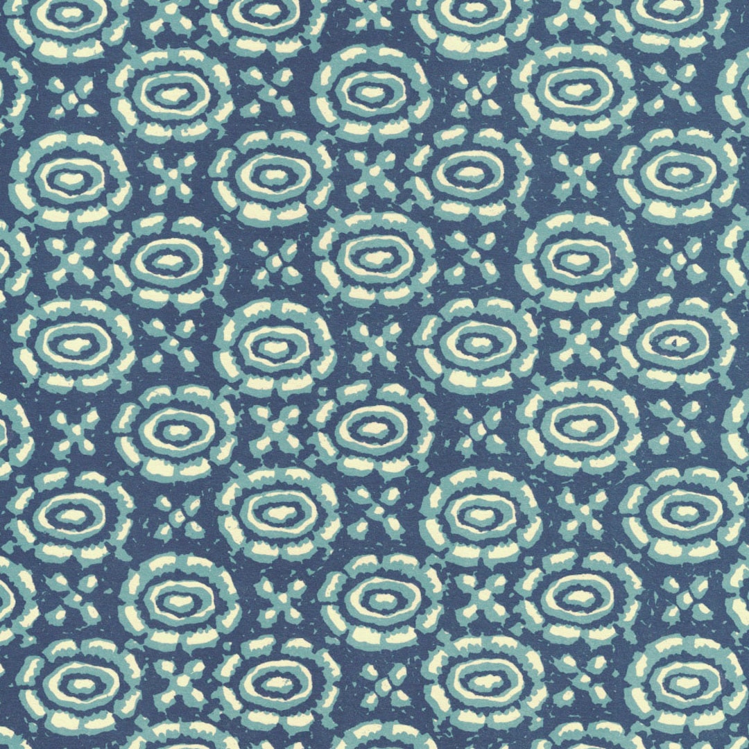 2 Sheets Italian Blue Geometricl Print Paper ~ Carta Varese Italy ...