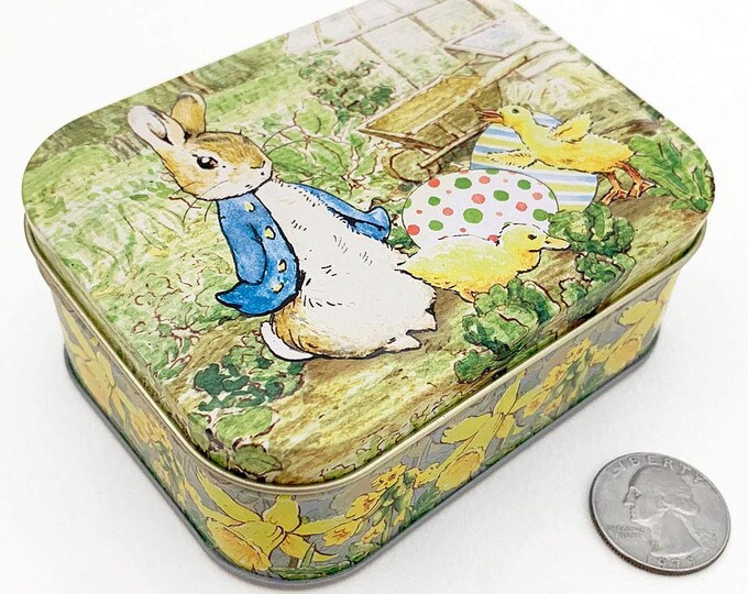 England Beatrix Potter Peter Rabbit Easter Tin Box ~ 4-1/4 X 3-1/4 ...