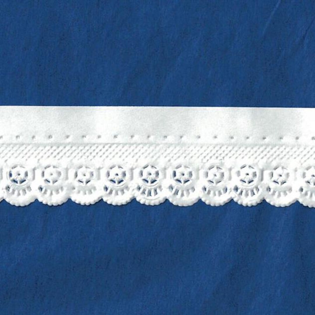 4 Yards White Paper Lace Dresden Pointelle Wheel Doily Trim ~ 1" Wide ...