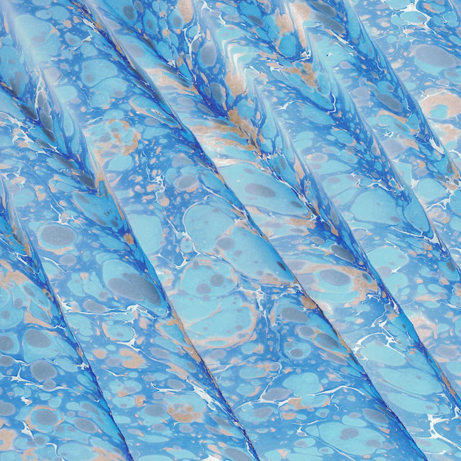 Italy Hand Marbled Paper Spanish Wave Pattern in Blues - Etsy