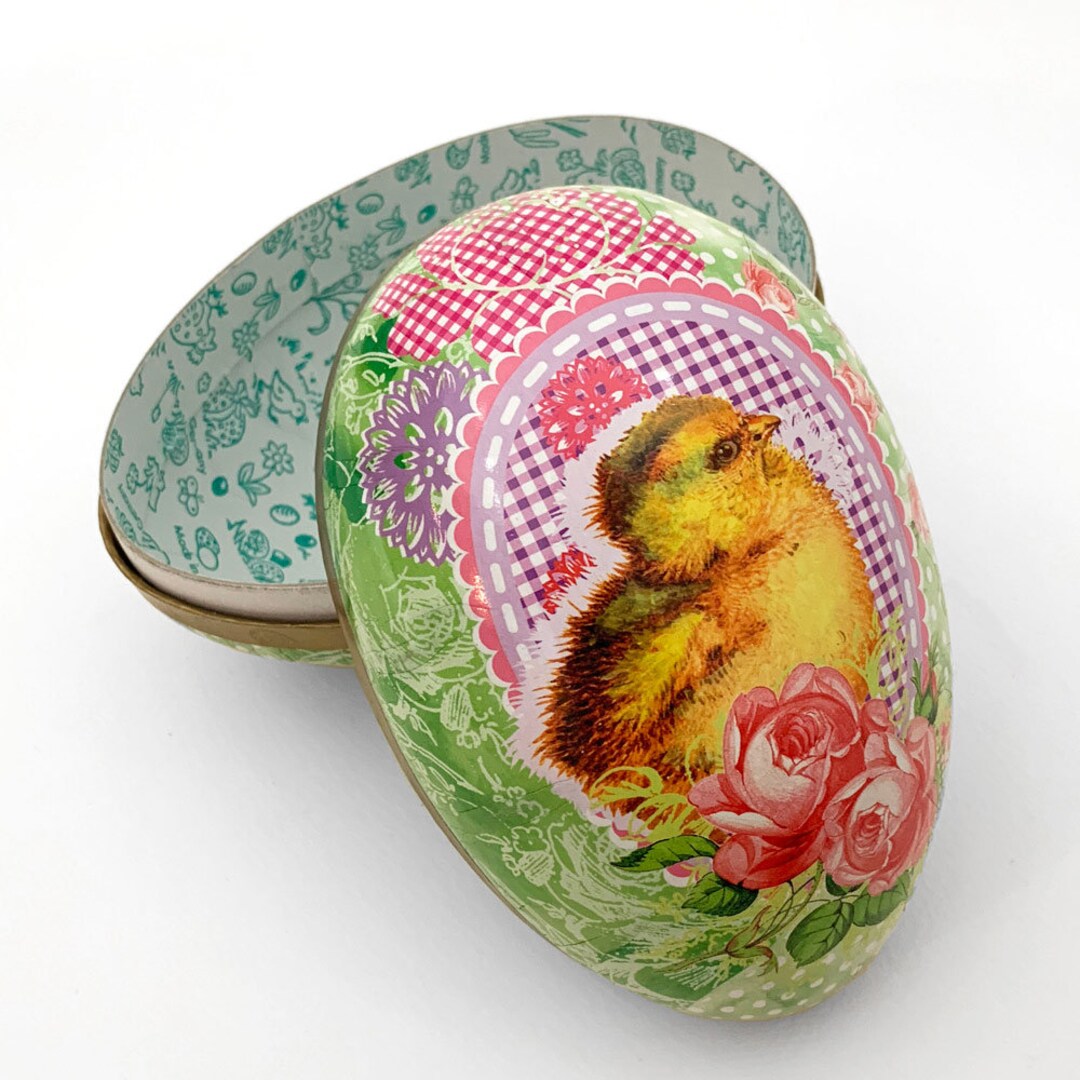 6 Germany Papier Paper Mache Easter Egg Gingham Chick PME720M - Etsy