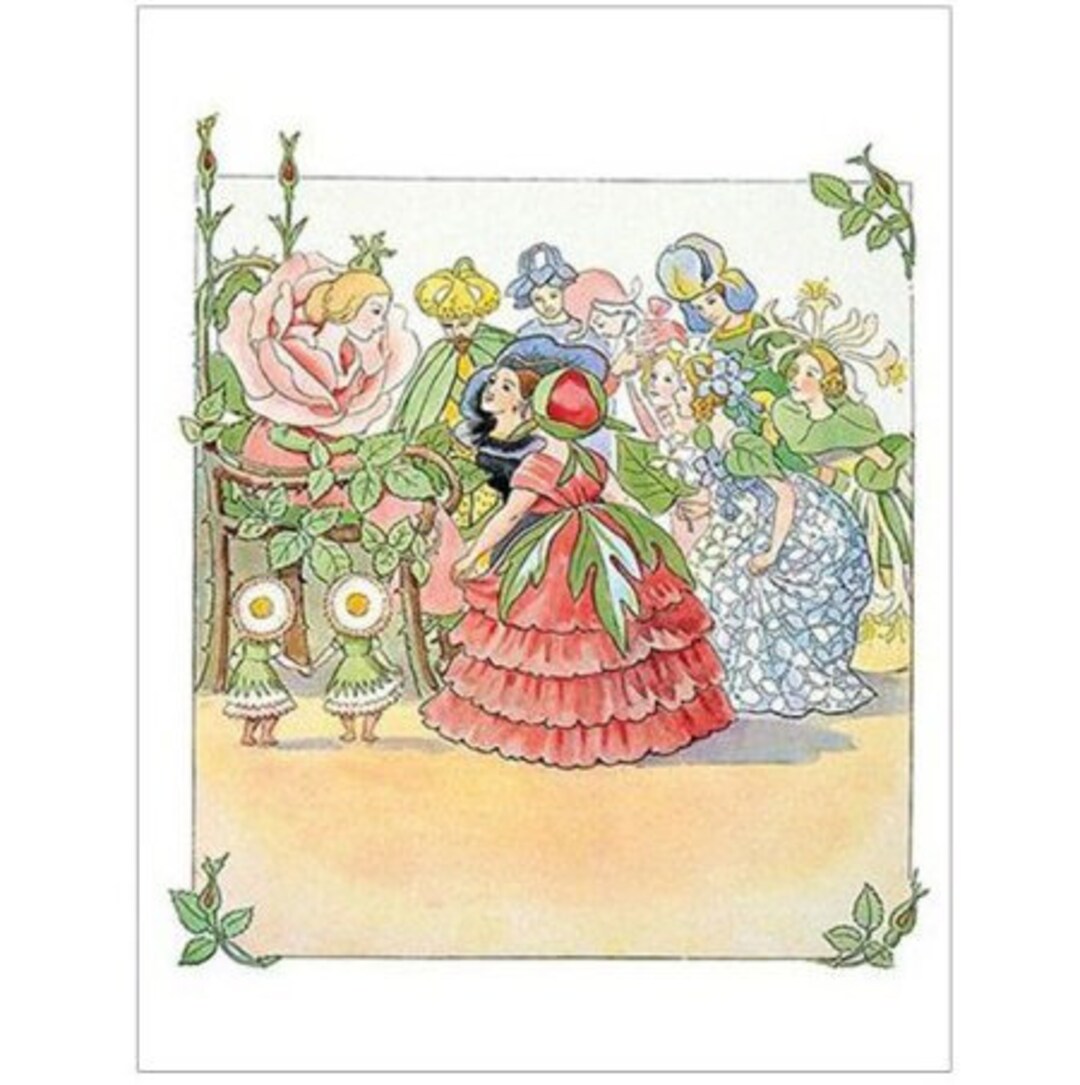 5 Sweden Swedish Postcards Flower Ladies Five Matching Cards 16609 - Etsy